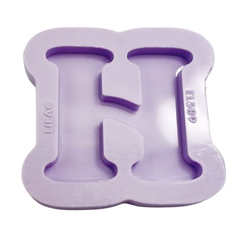 Molde De Silicone Para Resina Letra H Chunky Invertida 1 Cavidade 4