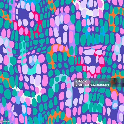 다른 타원형 모양으로 만든 기하학적 배경 타일 패턴 평평한 둥근 요소 포장 셀 텍스처와 원활한 디자인 양식에 일치시키는 예술적 악어 피부 질감 개념에 대한 스톡 벡터 아트