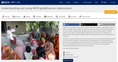 Understanding And Using Who Guidelines On Tuberculosis Tb Diah
