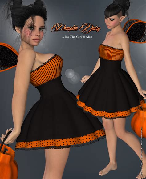 Pumpkin Daisy V4 Outfit 3d Figure Assets Rpublishing