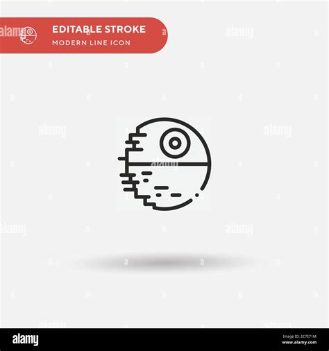Death Star Simple Vector Icon Illustration Symbol Design Template For Web Mobile Ui Element