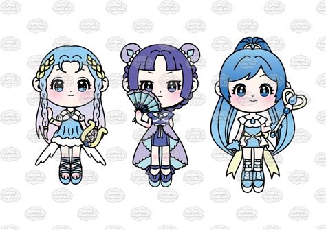 [무료도안] 🃏마법소녀 랜덤카드💙파랑 버전💙 종이인형 쉬운만들기 네이버 블로그