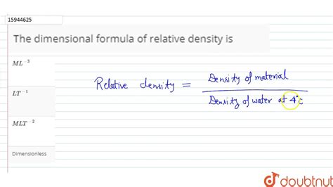 What Is The Formula To Calculate Relative Density At Nicholas Barrallier Blog