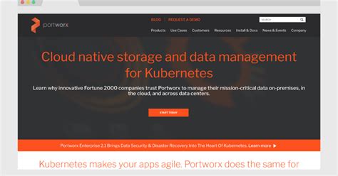 Portworx Web Development Data Driven Design
