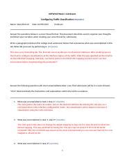 Netw W Lab Report Steve Ehrhart Docx Netw Week Lab Report Configuring Traffic