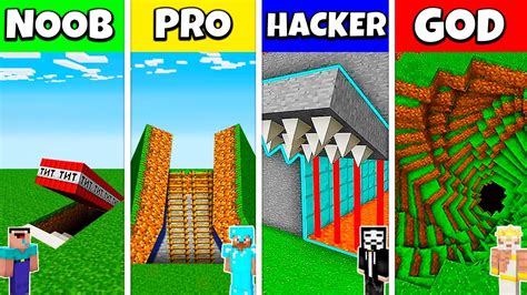 Minecraft Battle NOOB Vs PRO Vs HACKER Vs GOD SECRET UNDERGROUND