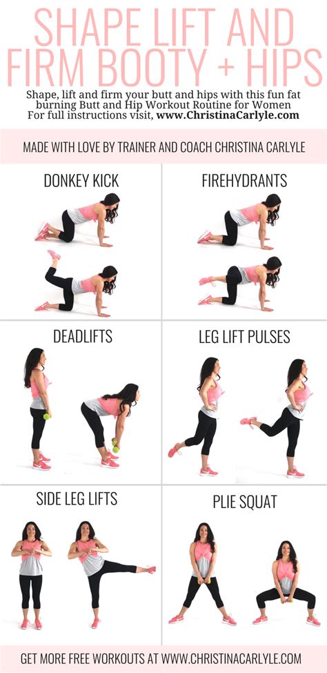 Shape Lift And Firm Butt And Hip Workout Routine For Women