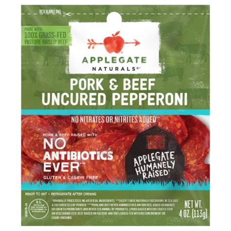 Applegate Natural Uncured Pork And Beef Pepperoni 4 Oz Frys Food Stores