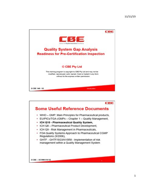 Cbe 040 Gap Analysis V3 Pdf Quality Production And Manufacturing