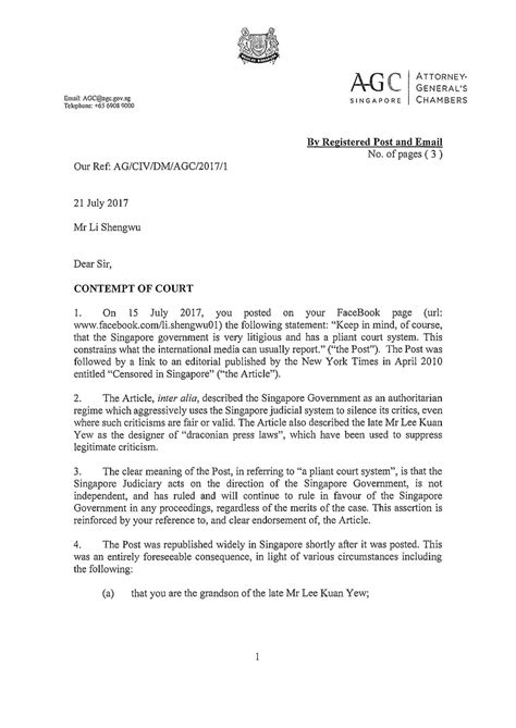 Its Official Agc Is Going After Lee Kuan Yews Grandson Singapore News