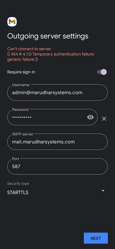 ERROR 454 4 7 0 Temporary Authentication Failure Generic Failure Help Home For Newbies