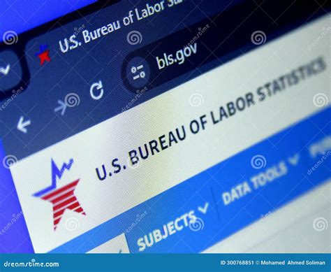 Us Bureau Of Labor Statistics Bls Editorial Photo Image Of American System 300768851