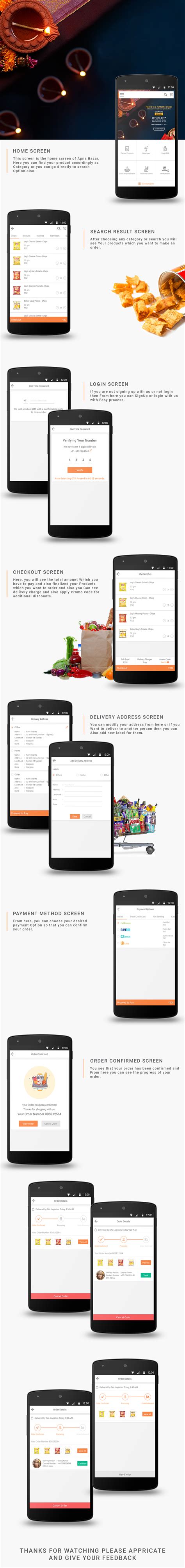 Andriod Grocery App Ui Ux On Behance