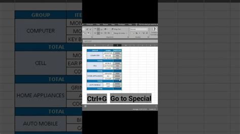 Learn Go To Special And Auto Sum Watch This Video And And Speed Up Your