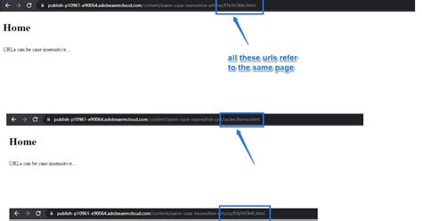 Aem Cloud Service Case Insensitive Urls For Accessing Site Pages Raem
