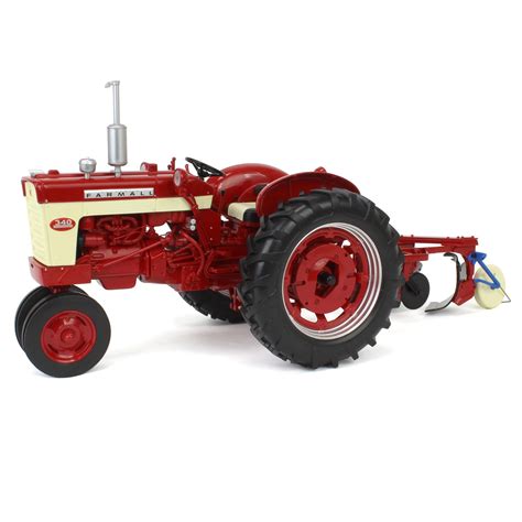 Spec Cast 116 Farmall 340 Gas Narrow Front Tractor With 2 Bottom Plow