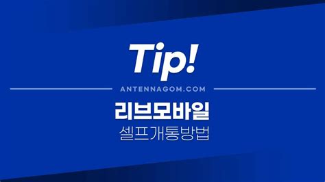 리브모바일 셀프개통하는 방법 정리 Liivm 알뜰폰 리브모바일 유심칩 가격 가입방법 번호이동