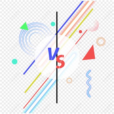 멤피스 요소 대 투명 효과 일러스트 글꼴 후광 네온빨간 만화vs Png 일러스트 무료 다운로드 Lovepik