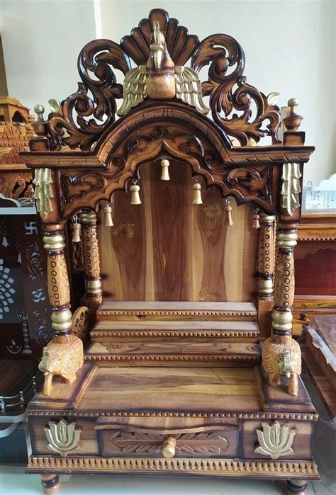 Natural Polish Hand Carved Sagwan Wood Temple For Home At Rs 12500 In