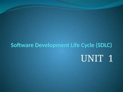 Software Development Model In Computer Application Ppt