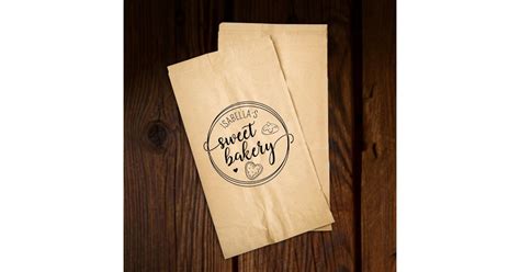 Create Your Own Script Sweet Bakery Rubber Stamp Zazzle