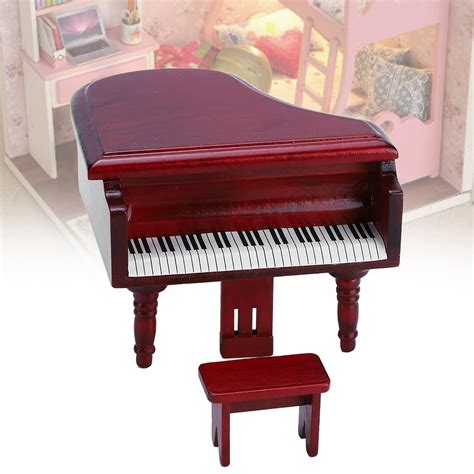 Juego De Taburetes Para Piano Para Casa De Muñecas Mini Simulación De