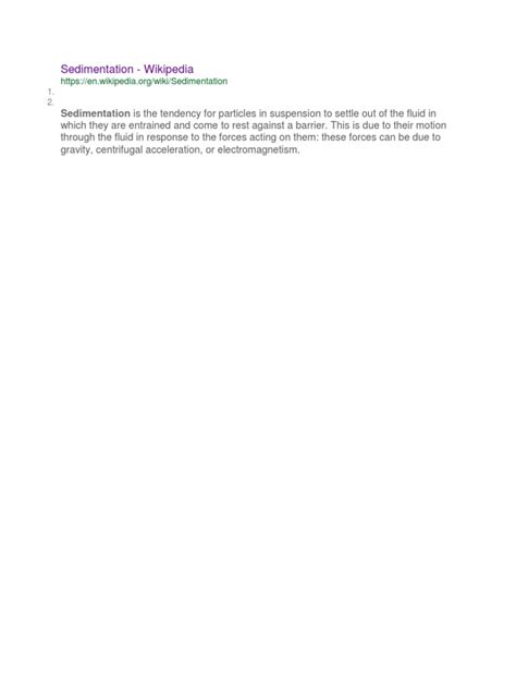 Sedimentation Pdf Science And Mathematics Technology And Engineering
