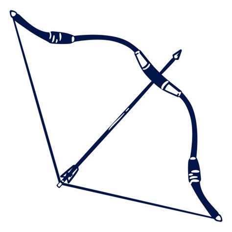 Drawn Archery Bow With Arrow Png And Svg Design For T Shirts