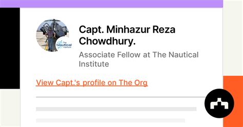 Capt Minhazur Reza Chowdhury Associate Fellow At The Nautical