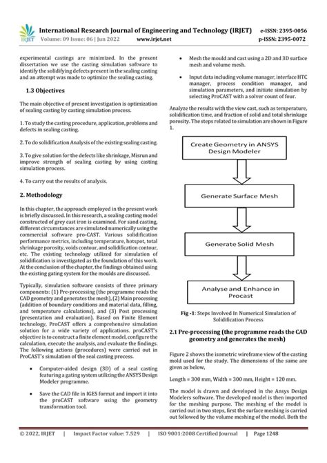 Optimization Of Sealing Casting By Identifying Solidification Defect