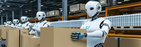 Robots Assembling Products On A Factory Floor Premium Ai Generated Image