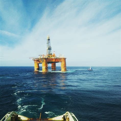 Premium Photo Oil Platform At Sea Against Sky
