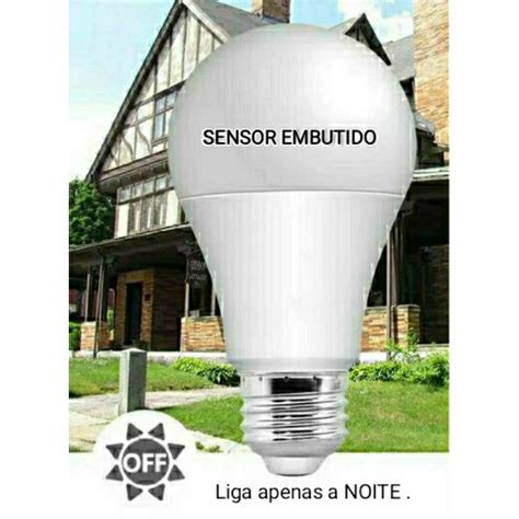 L Mpada Led Sensor De Movimento Pir Ilumina O Liga E Desliga Autom Tico E Noturna