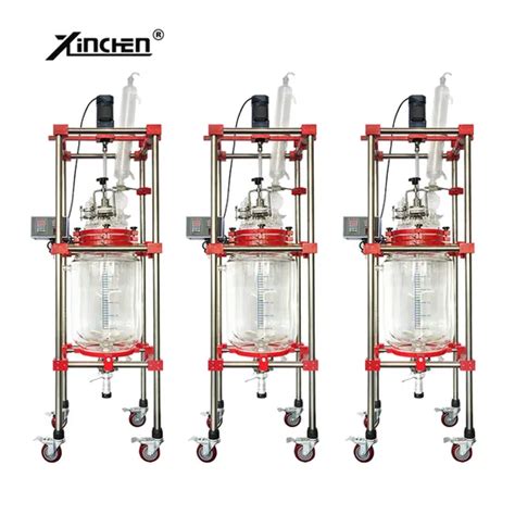 High Temperature Double Layer 20 Liter 50l 100l Chemical Lab Vacuum Mixing Reaction Vessel
