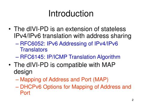 Ppt Divi Pd Dual Stateless Ipv4ipv6 Translation With Prefix