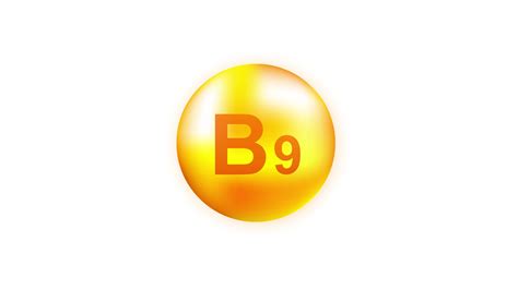 Vitamin B9 With Realistic Drop On Gray Background Particles Of