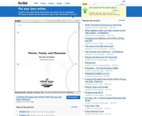 Scribd Social Pdf Sharing Oh Joy Paul Stamatiou