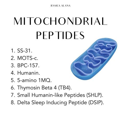 Jessica Alana On Linkedin Best Peptides To Be Used For The Mitochondria Are These Eight Each Have…