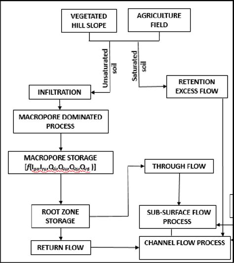 Conceptual Flow Chart Of Hillslope Hydrological Model Download Scientific Diagram