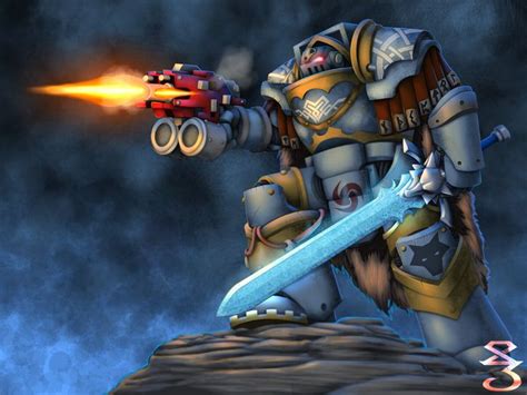 Space Wolf In Cataphractii Terminator Warhammer 40k Space Wolves