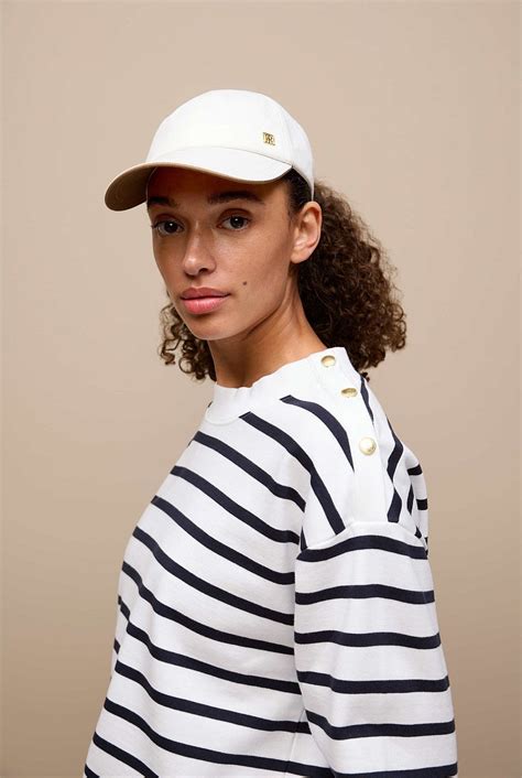 White Zoe Cotton Cap Women Hats And Scarves Trenery