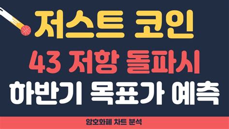 저스트 코인 전망 저스트 43 저항 돌파시 하반기 목표가 예측 Youtube