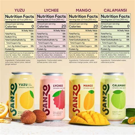 Buy Sanzo Flavored Sparkling Water Variety Pack 12 Pack Calamansi