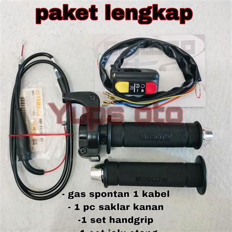 Jual PAKET GAS SPONTAN YZ THAILAND ORIGINAL YAMAHA SAKLAR KANAN DOMINO TOMBOL SWITCH ENGINE