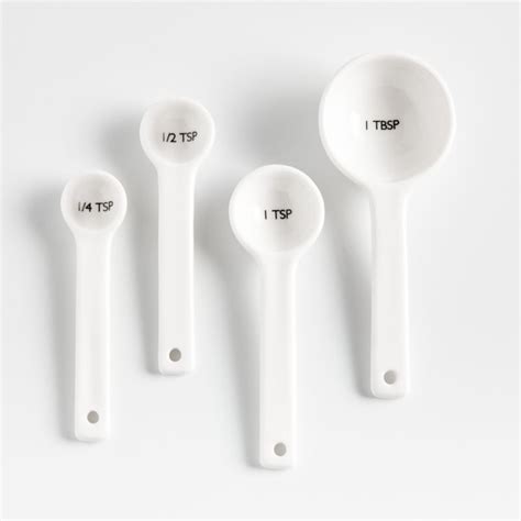 Aspen White Measuring Spoons Crate And Barrel