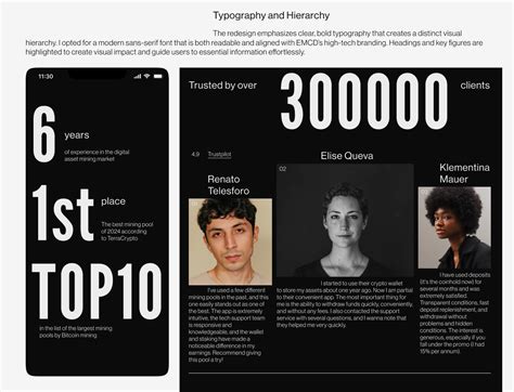 EMCD Bold Redesign For Crypto Mining Behance