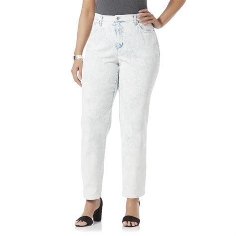 Gloria Vanderbilt Womens Plus Classic Fit Amanda Jeans Acid Wash