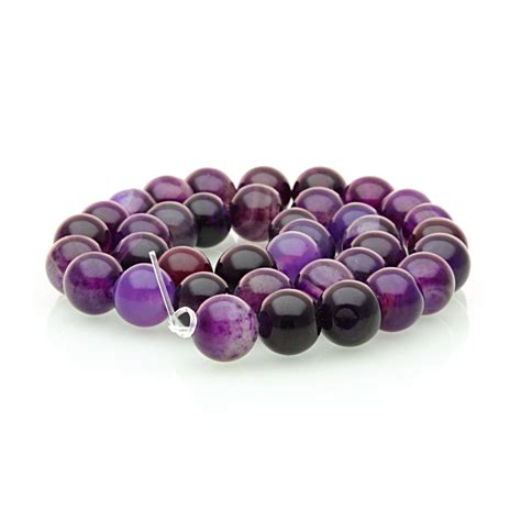 Selección De Tiras De ágata Natural Morada