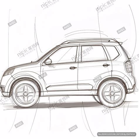 AI创作图汽车线条画 线稿汽车 汽车手绘素材 suv车身线条 汽车线稿 越野车手绘 高清手绘汽车 车辆线稿 汽车包装插画 汽车手绘 汽车线描图