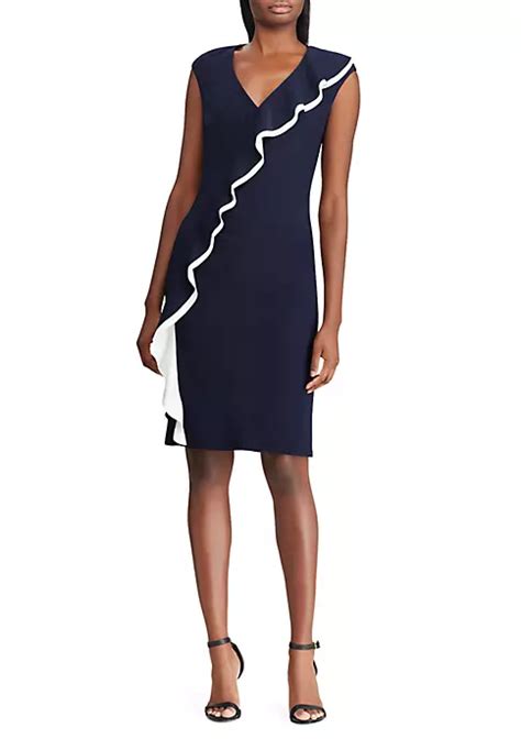 Lauren Ralph Lauren Ruffle Trim Jersey Dress Belk